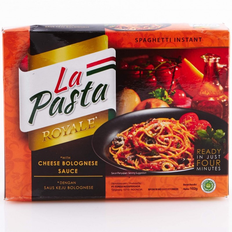 Nilai kandungan gizi La pasta royale hot and spicy
