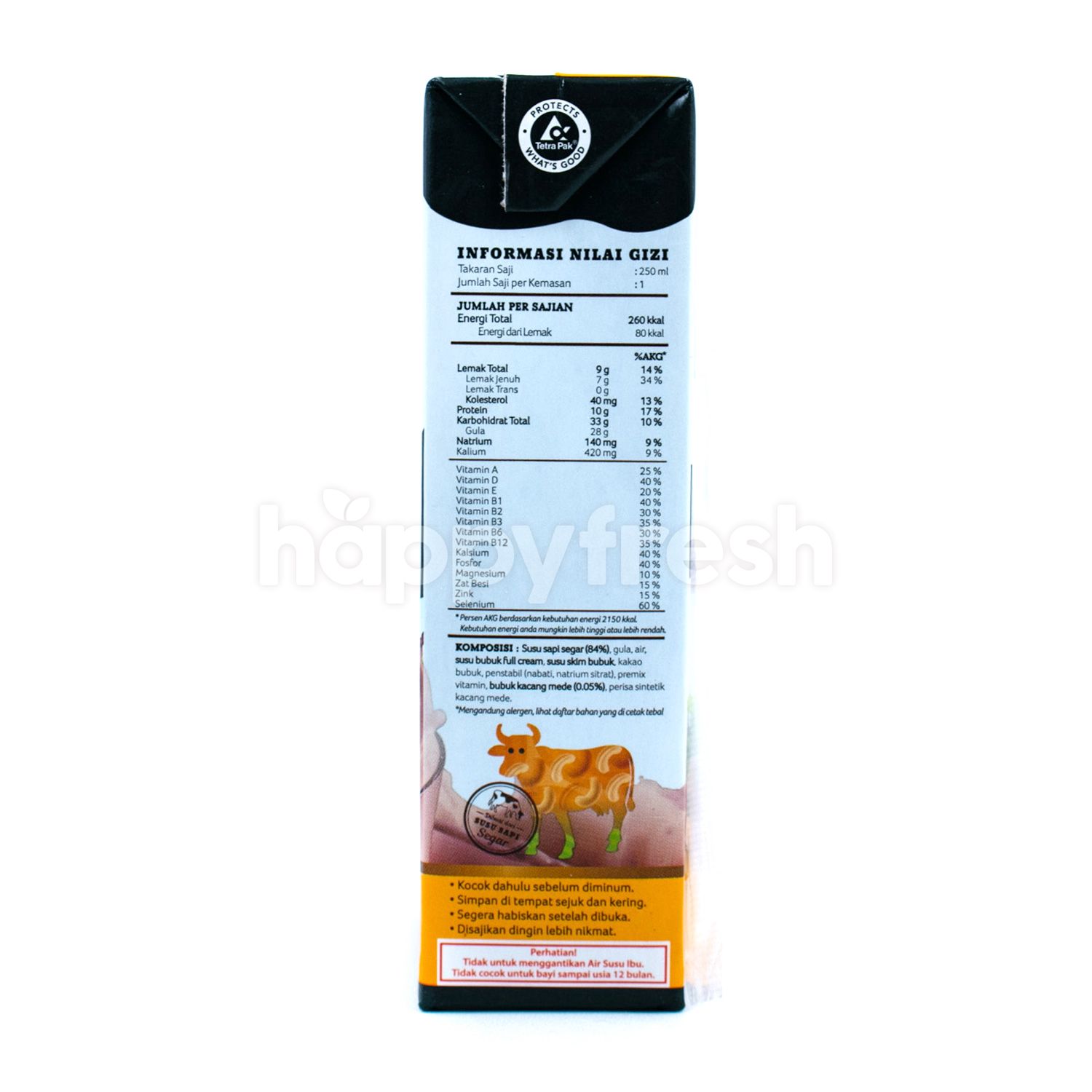 Nilai kandungan gizi Cimory Fresh Milk Cashew
