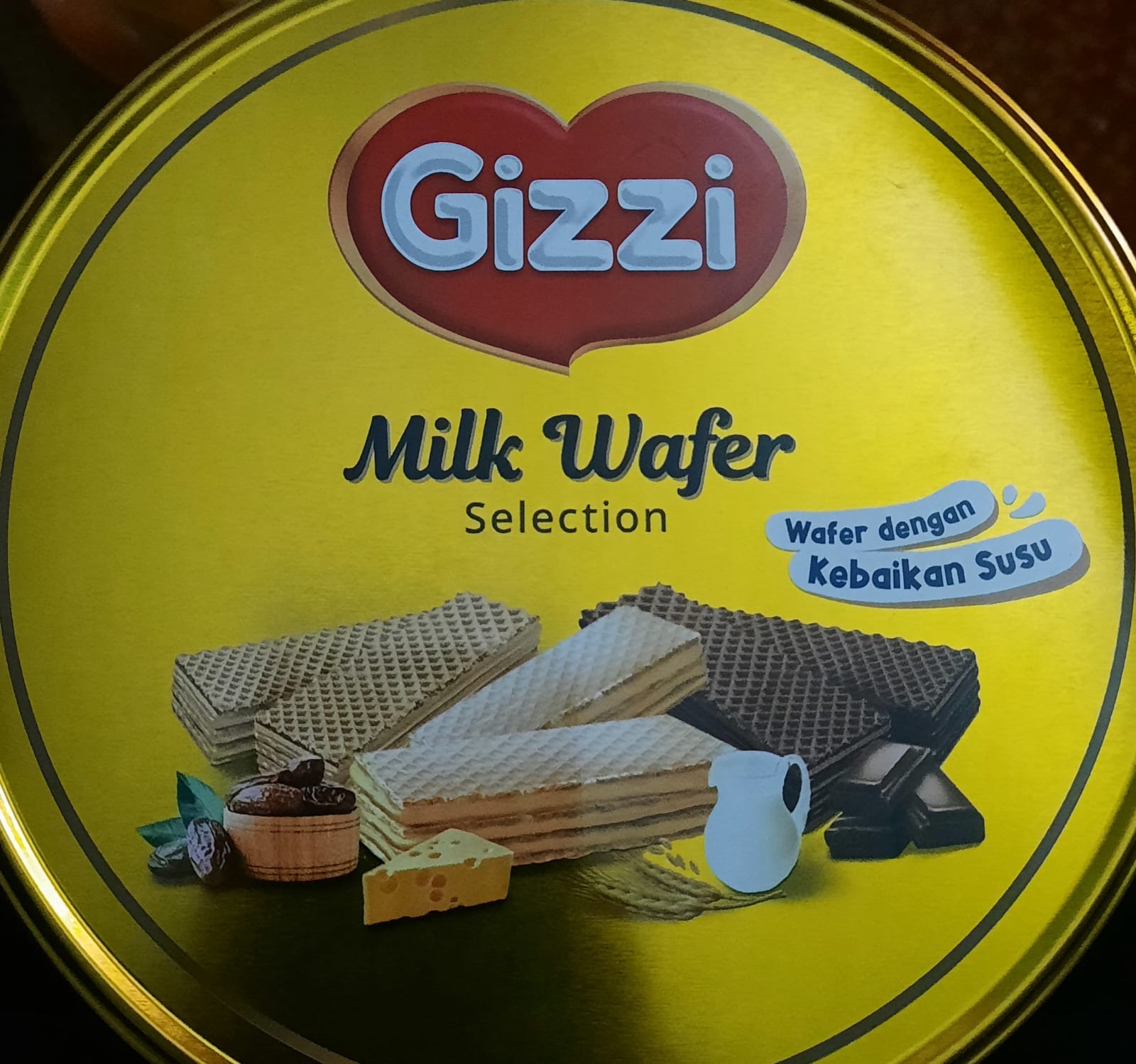 Nilai kandungan gizi Gizzi Milk Wafer Selection Rasa Cokelat Susu