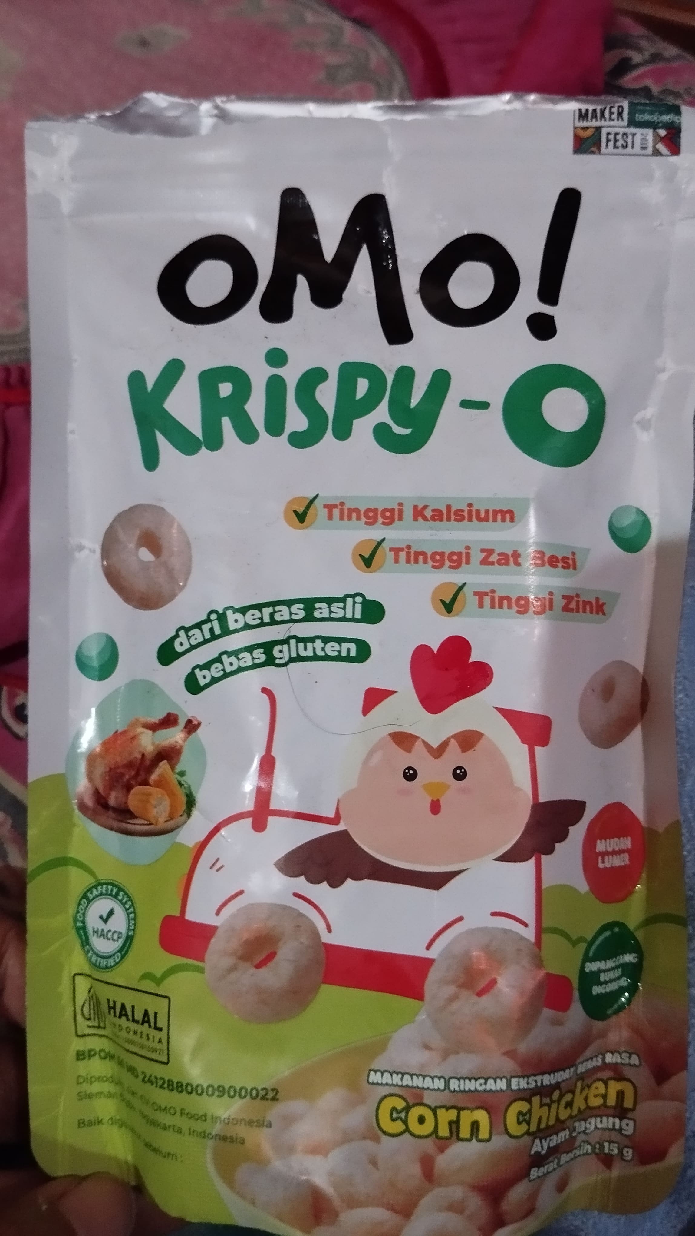 Nilai kandungan gizi oMo! Krispy-O