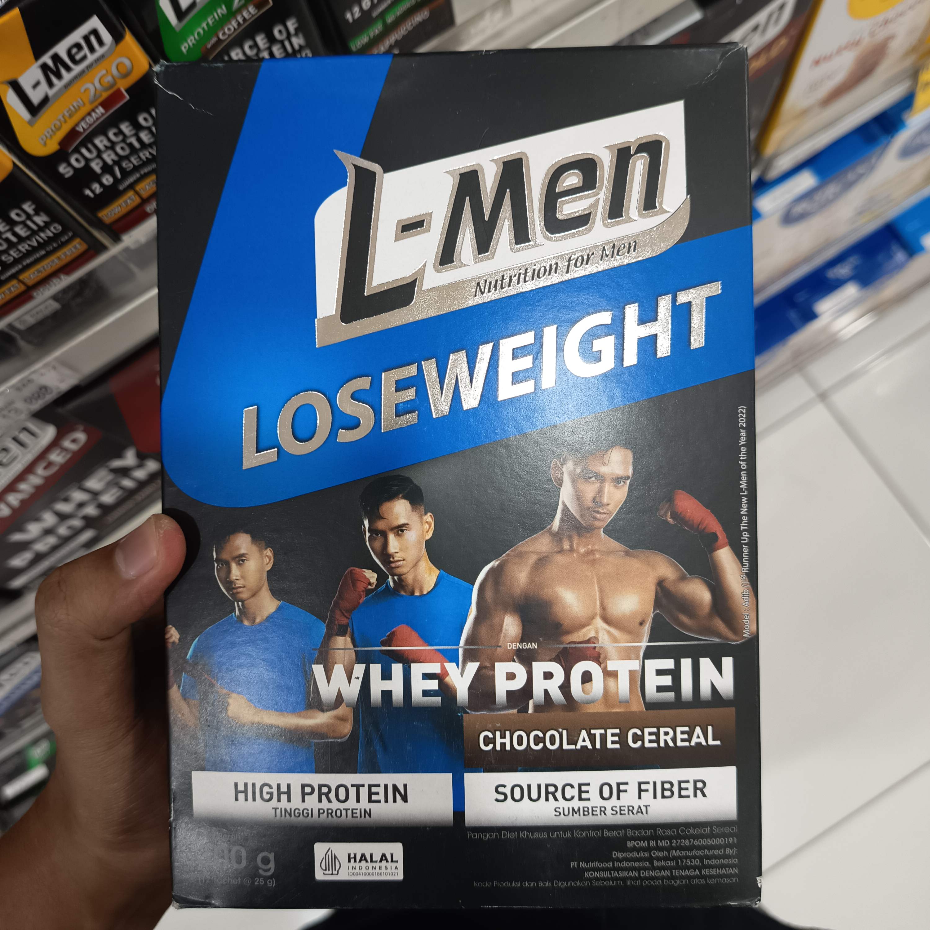 Nilai kandungan gizi L-Men Loseweight dengan Whey Protein Rasa ...