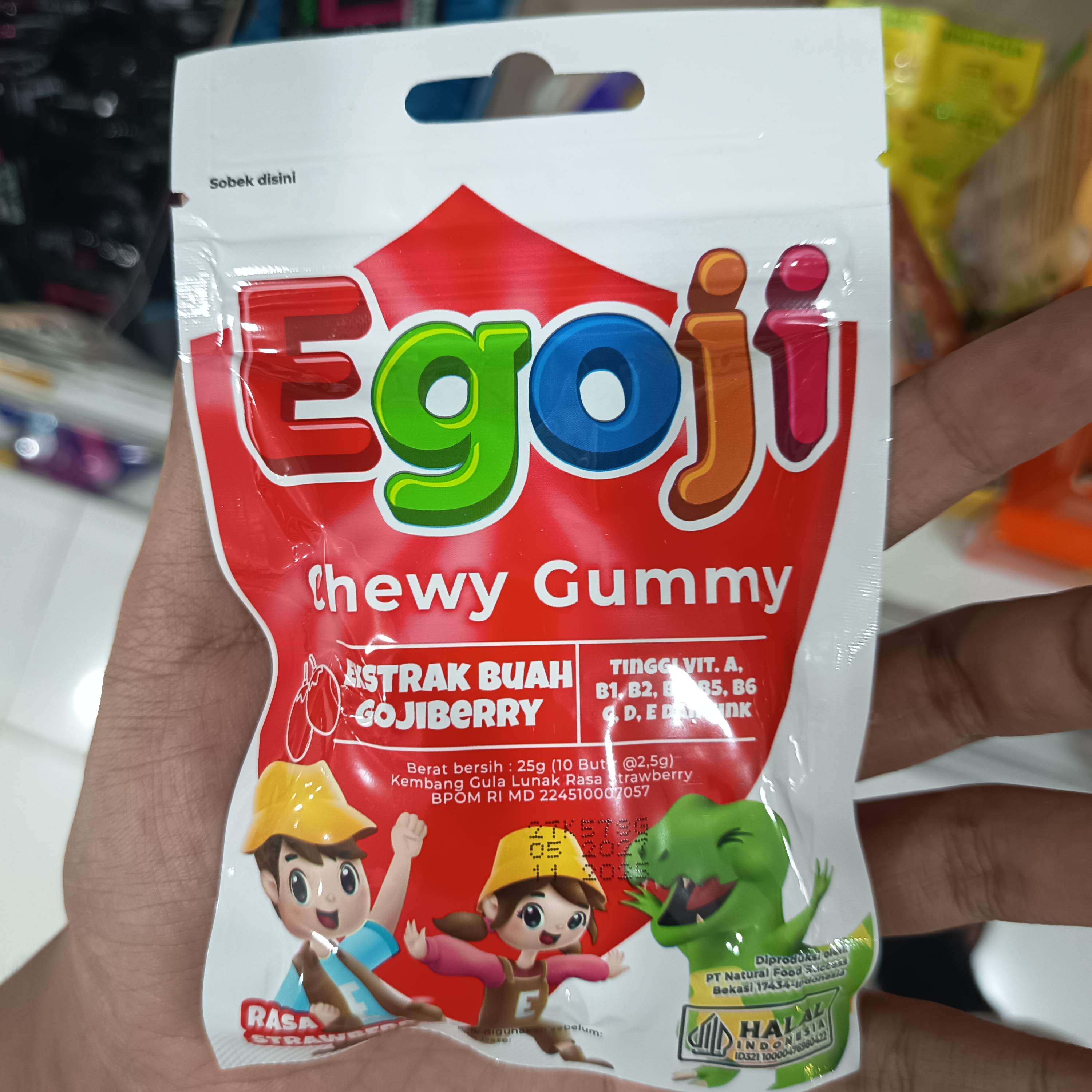 Nilai kandungan gizi Egoji Rasa Strawberry